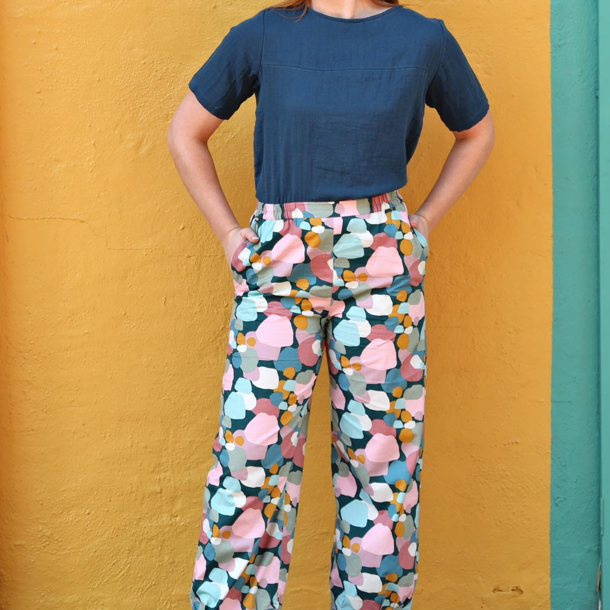 Cotton Pants Pastel Spotted Print | Karma East Australia